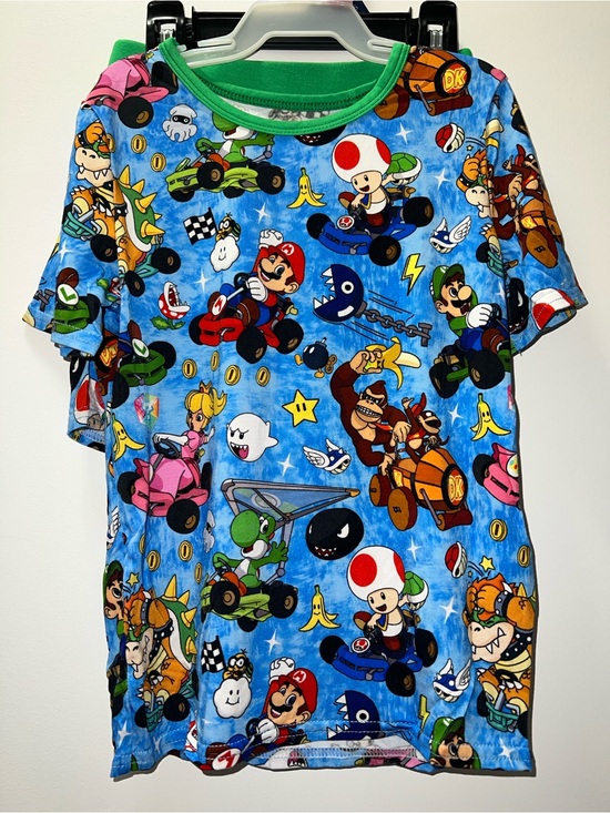 Parker & Lily | Pajamas | Blue Super Mario Kids Bamboo Pajama Set Top ...